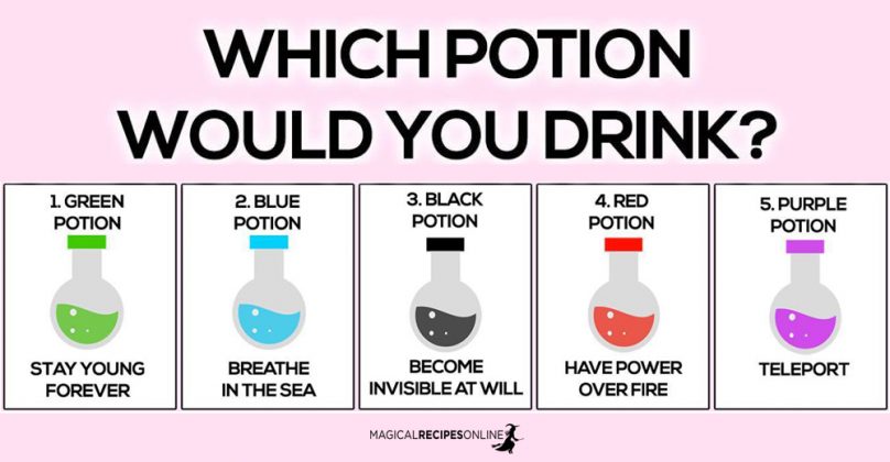 Which Potion Would You Drink ? - Magical Recipes Online