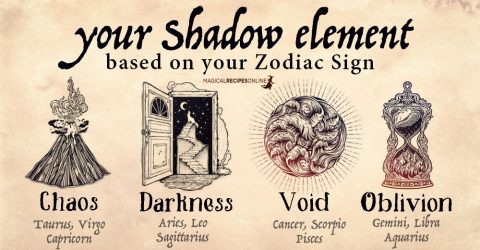 Your Shadow Element - based on your Zodiac Sign - Magical Recipes Online